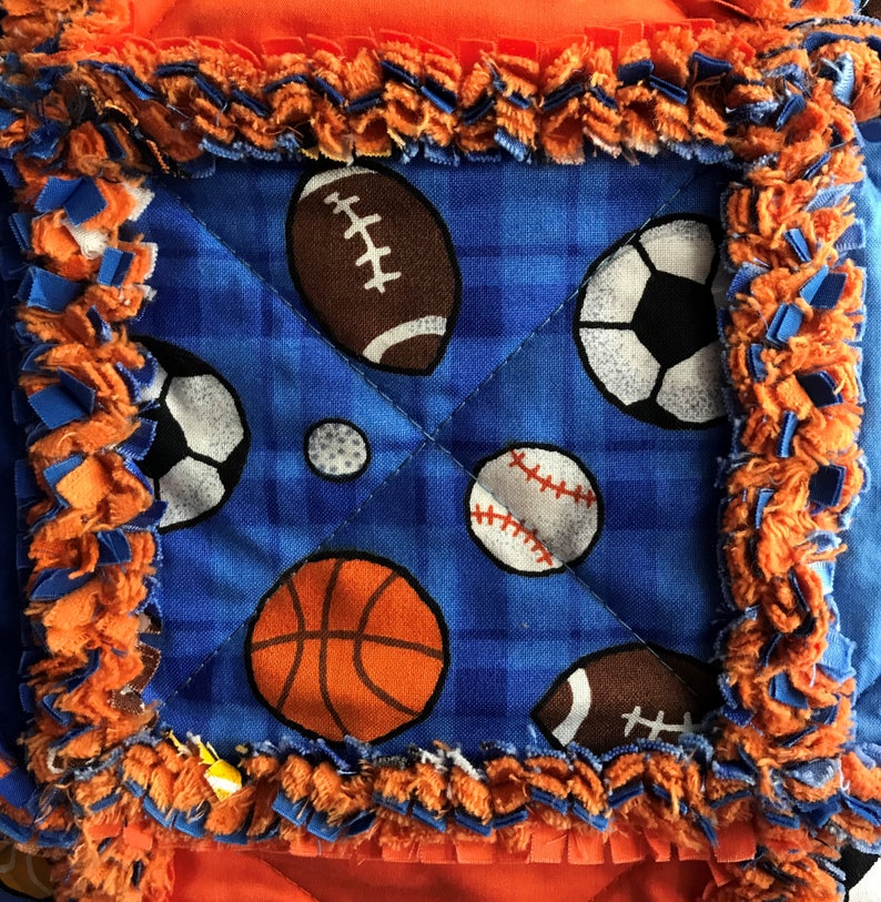 Sports Balls Baby Rag Quilt Handmade 1 of A Kind Baby Rag - Etsy
