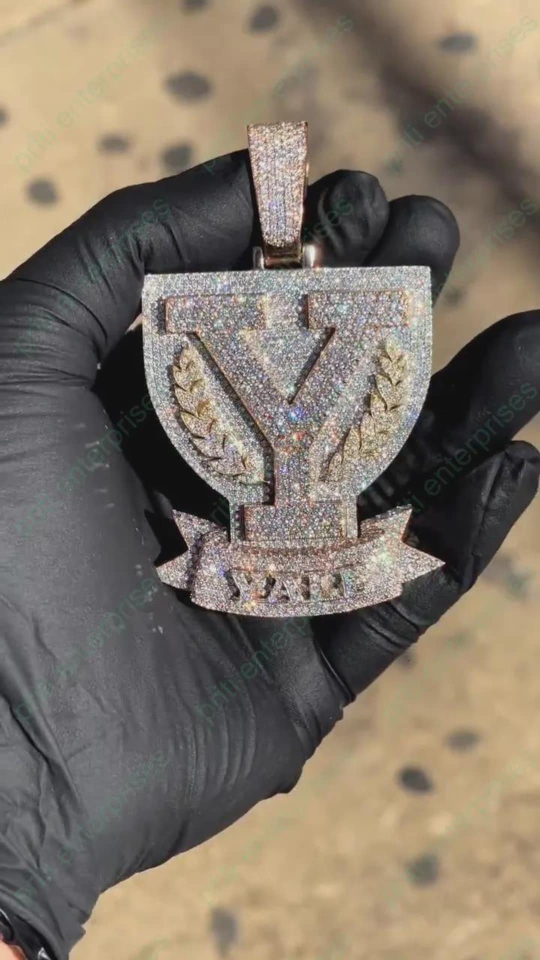 Custom Moissanite Diamond Letter Pendant: 925 Sterling Silver Hip Hop ...