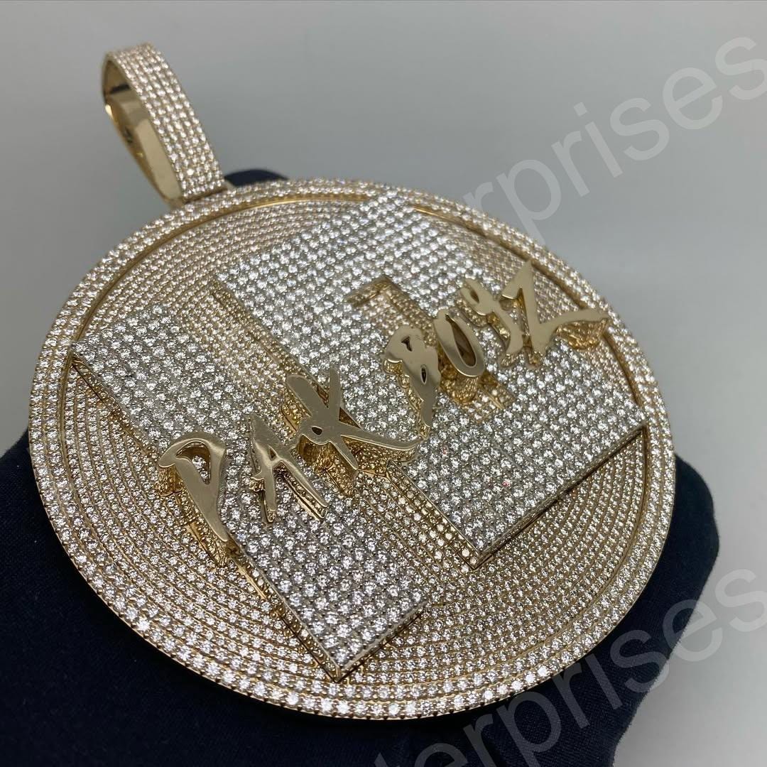 Customize Letter Iced Out Pendant, Custom Pendant, Men's Name Pendant ...
