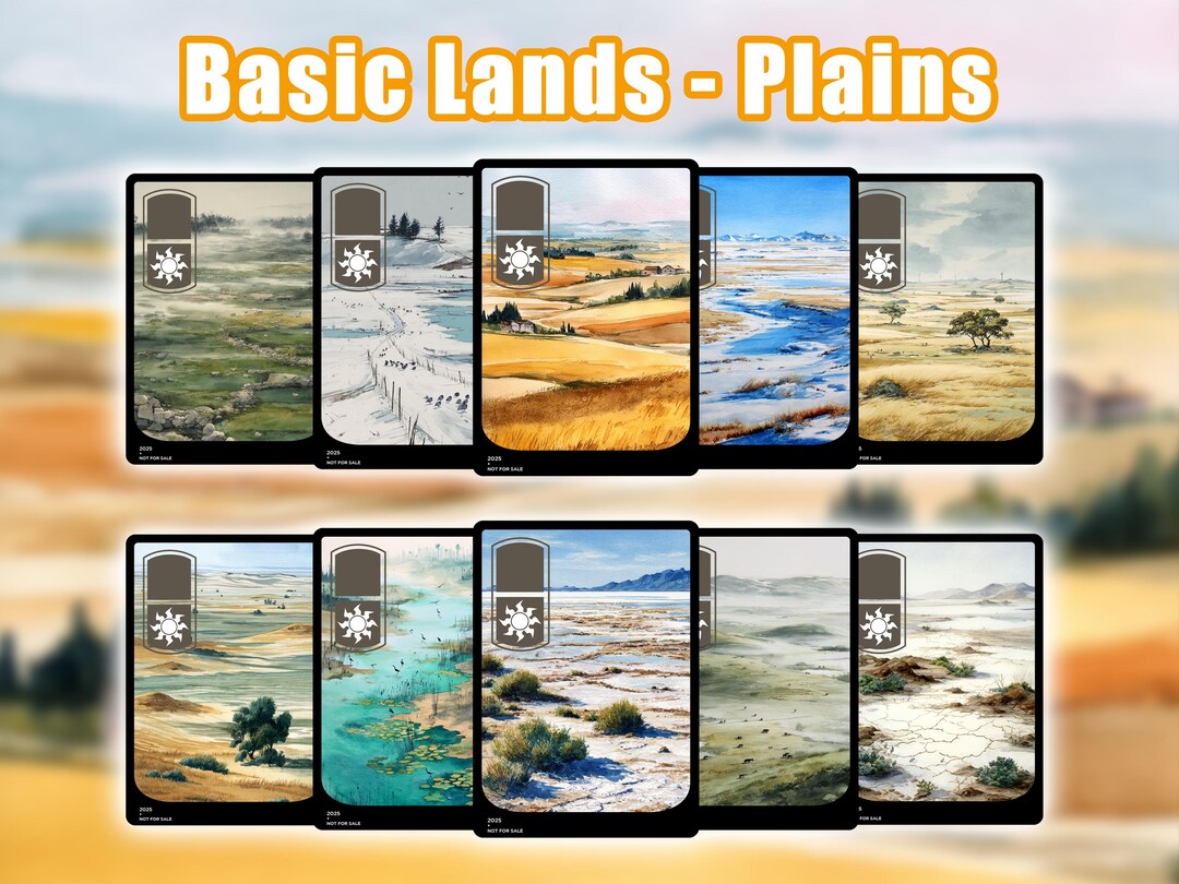 Basic Lands Plains 10 Different Cards Custom Proxy Magic Card,high ...