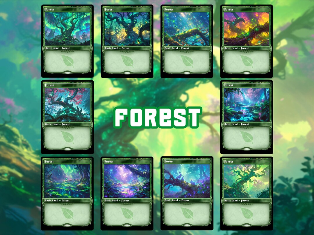 Cards,basic Land - Forest Set - 10 Card Bundles - Cards for EDH/CEDH ...