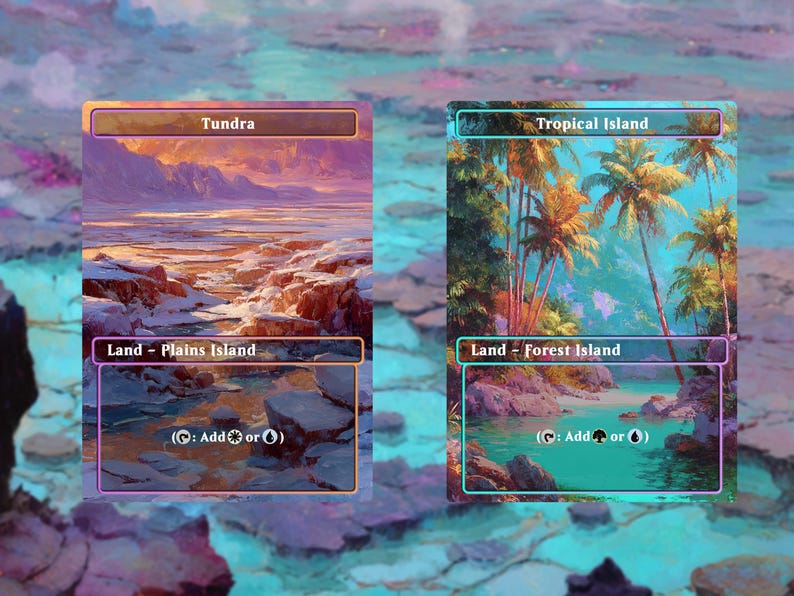 Dual Land Bundle 10 Cards Custom Magic Card，high Quality Cards，oil ...