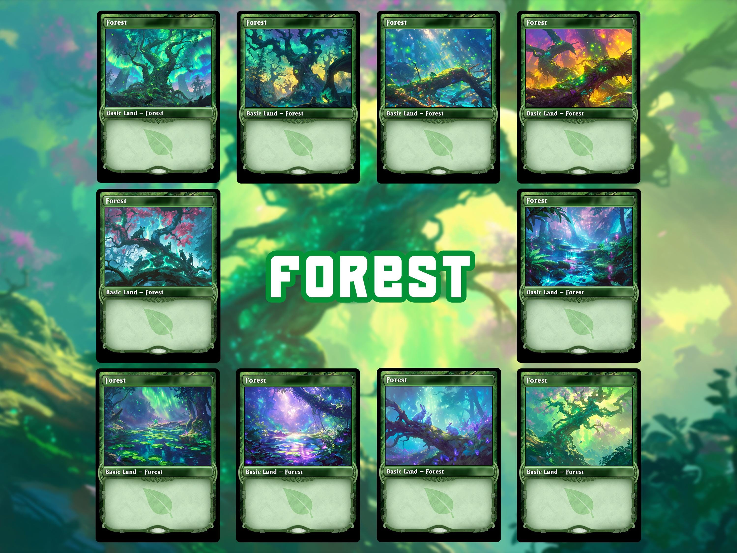 Basic Land Set - 50 Card Bundles - Cards for EDH/CEDH - Custom Cards ...