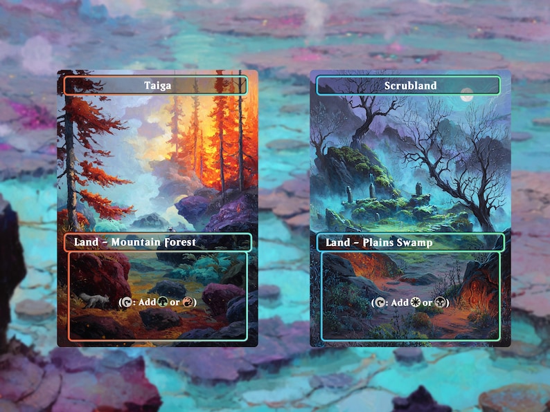 Dual Land Bundle 10 Cards Custom Magic Card，high Quality Cards，oil ...