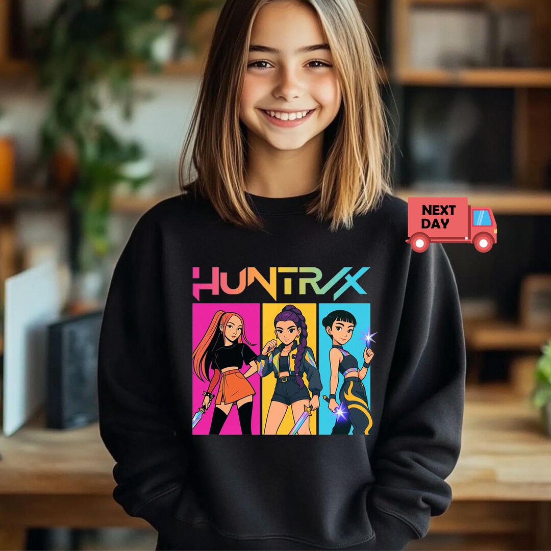 Huntrix Fan Hoodie, Kpop Demon Hunter Sweatshirt, Kpop Graphic Shirt ...