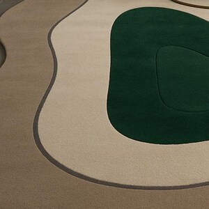 Luxury Organic Shape Area Rug – Contemporary Modern Art Carpet in ...