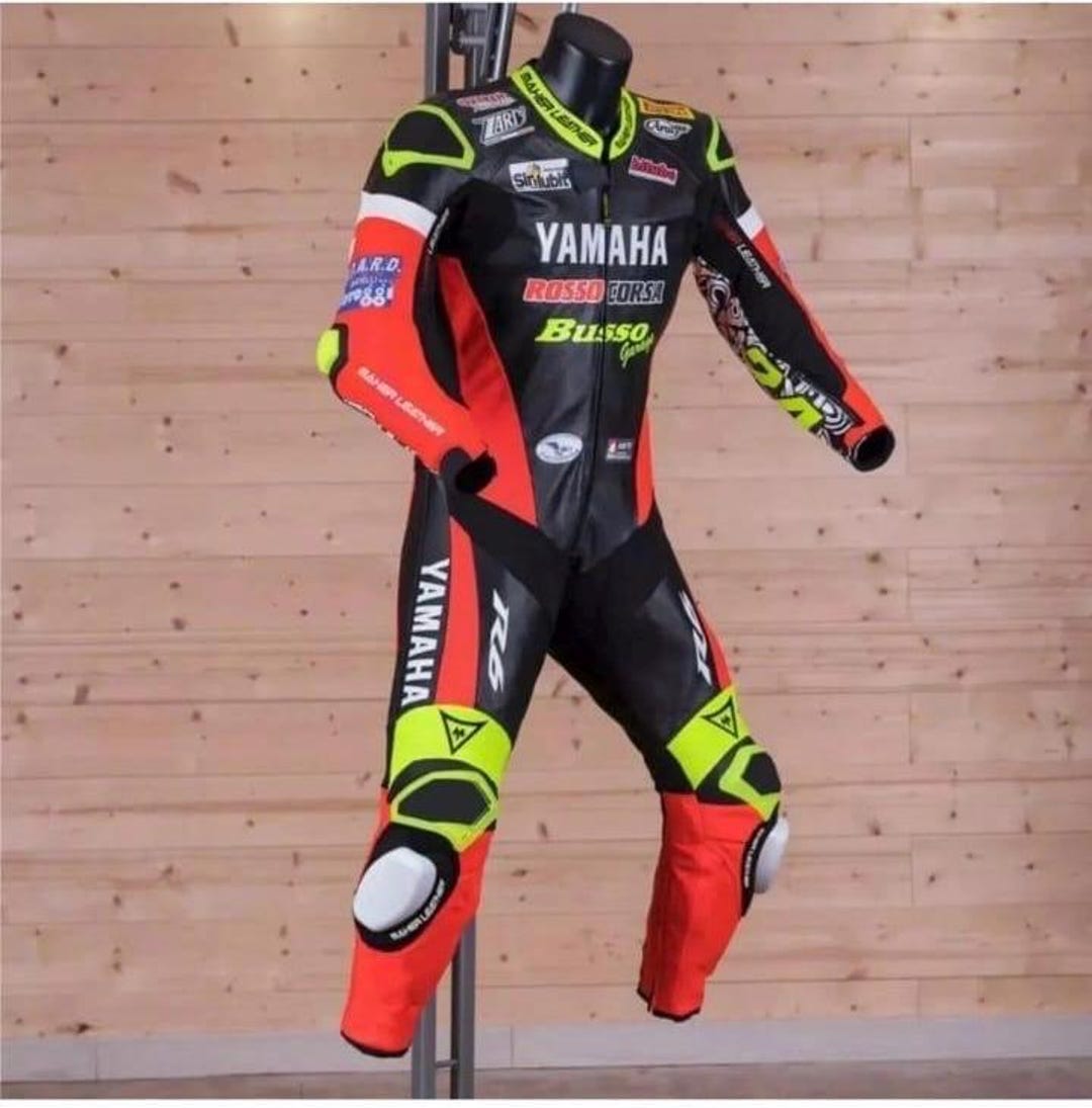 Genuine Cowhide Leather Motorcycle Racing Suit - Biker Protective Gear ...