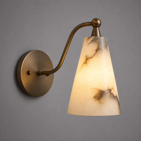 Marble & Alabaster Lamp - Etsy