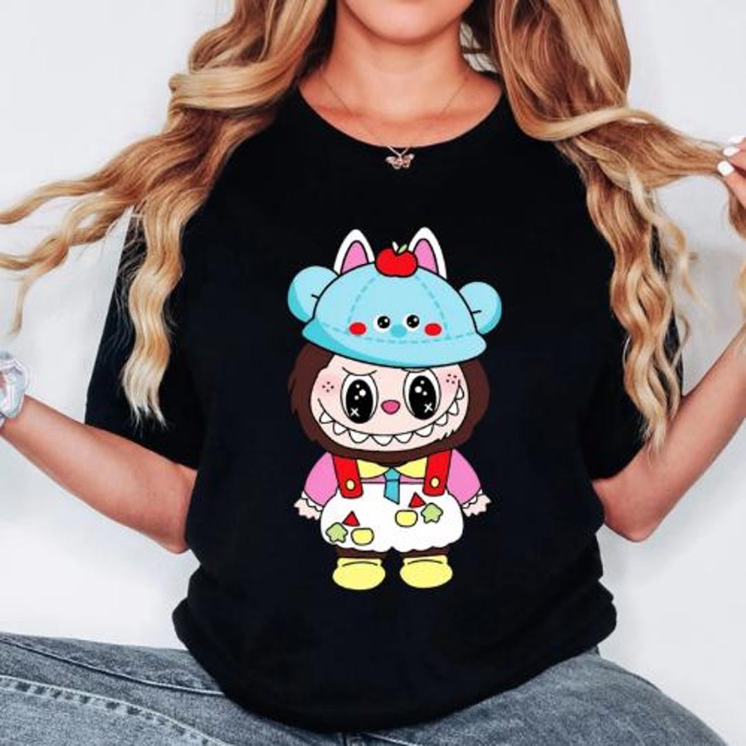 Checkered Labubu Matching Shirt Design PNG Bundle | Kawaii Cute Digital ...