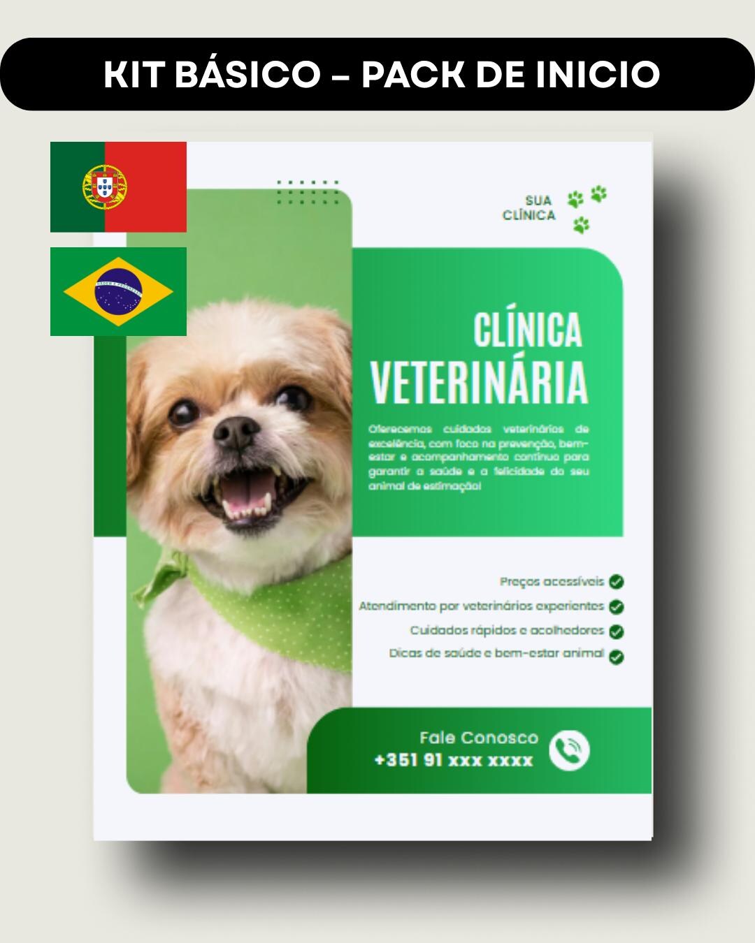 Template Editável Canva Vet - Starter Pack| Kit Clínica Veterinária ...
