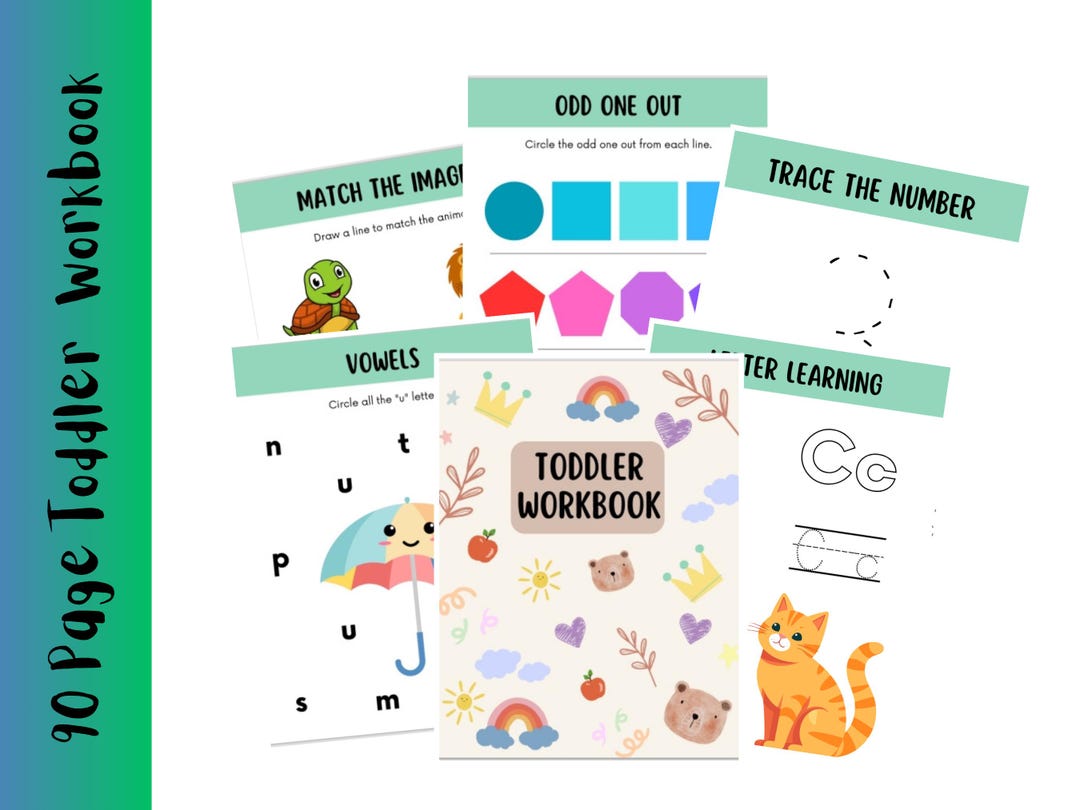 Toddler Learning Workbook Printable | Preschool Activities Ages 2-5 ...