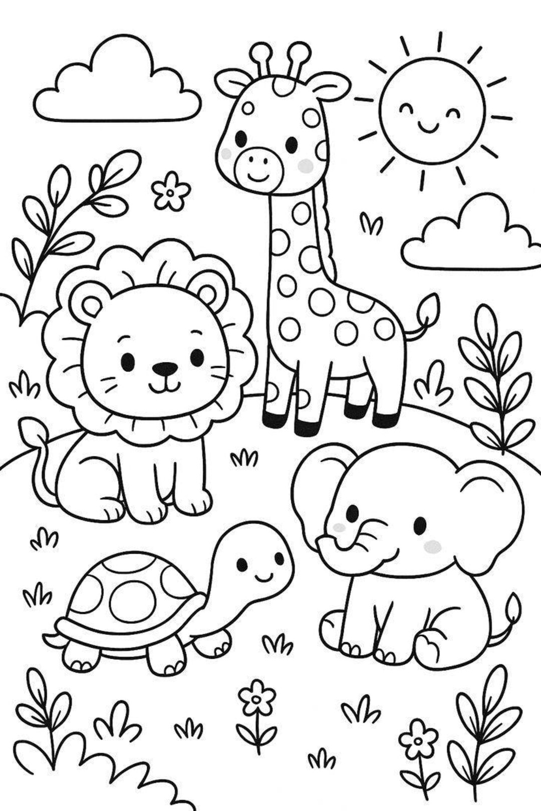 Forest Animals Coloring Pages for Kids | Printable Woodland Activity ...