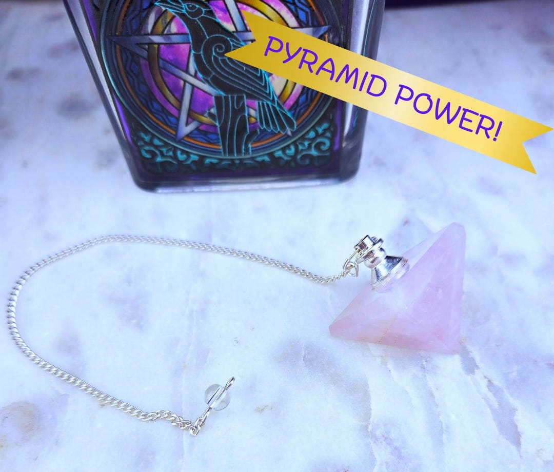 Rose Quartz Pyramid Pendulum--divination, Love, Peace, Calm, Positive ...