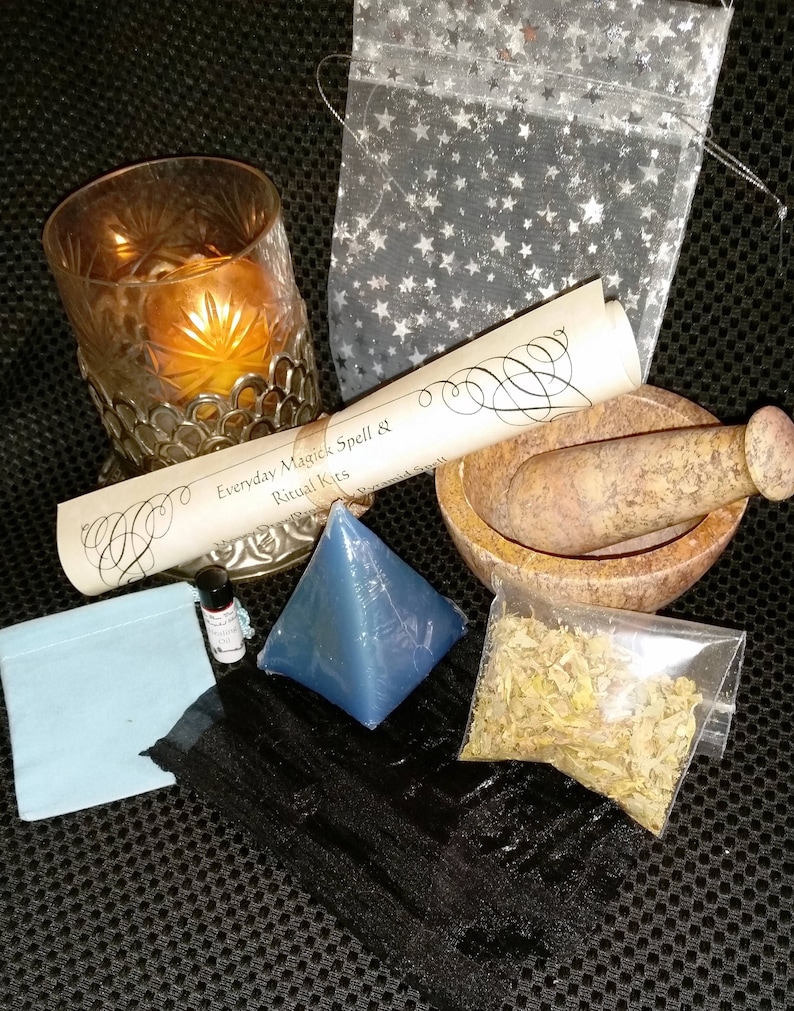 Healing Pyramid Candle Spell Kit Everyday Magick Spell Kit - Etsy