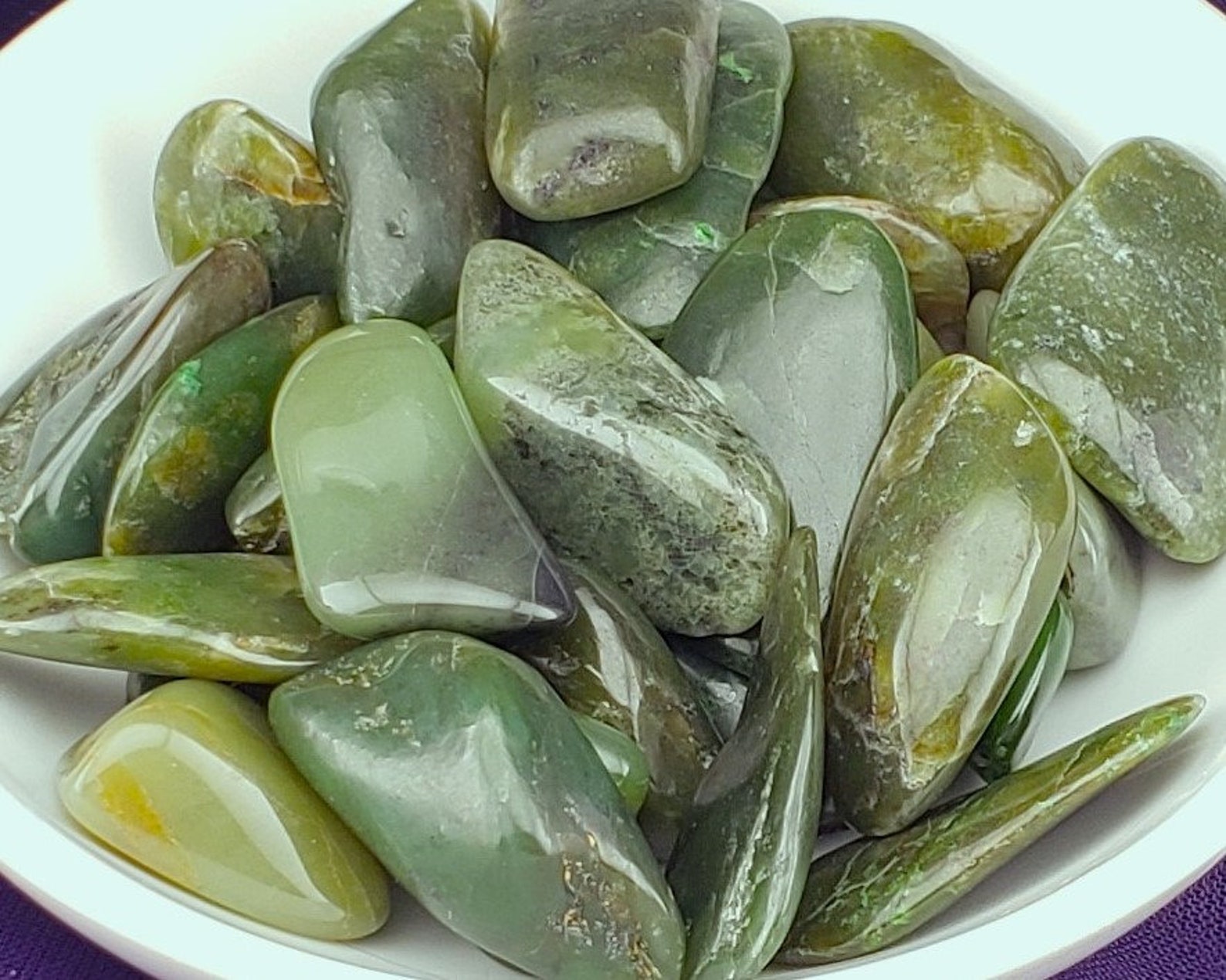 Nephrite Jade Tumbled Gemstone-love, Money, Healing, Positivity, Mental ...
