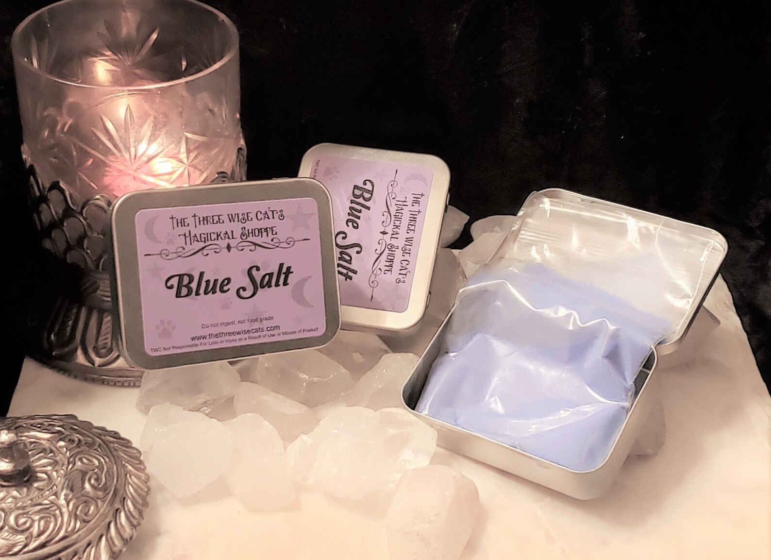 Blue Saltprotection Protect From Evil Eye Healing Justice Legal Matters ...