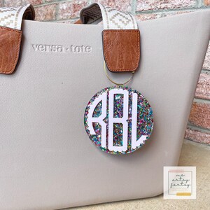 Glitter Monogram Bag Tag Monogram Bag Charm Bogg Bag Charm - Etsy