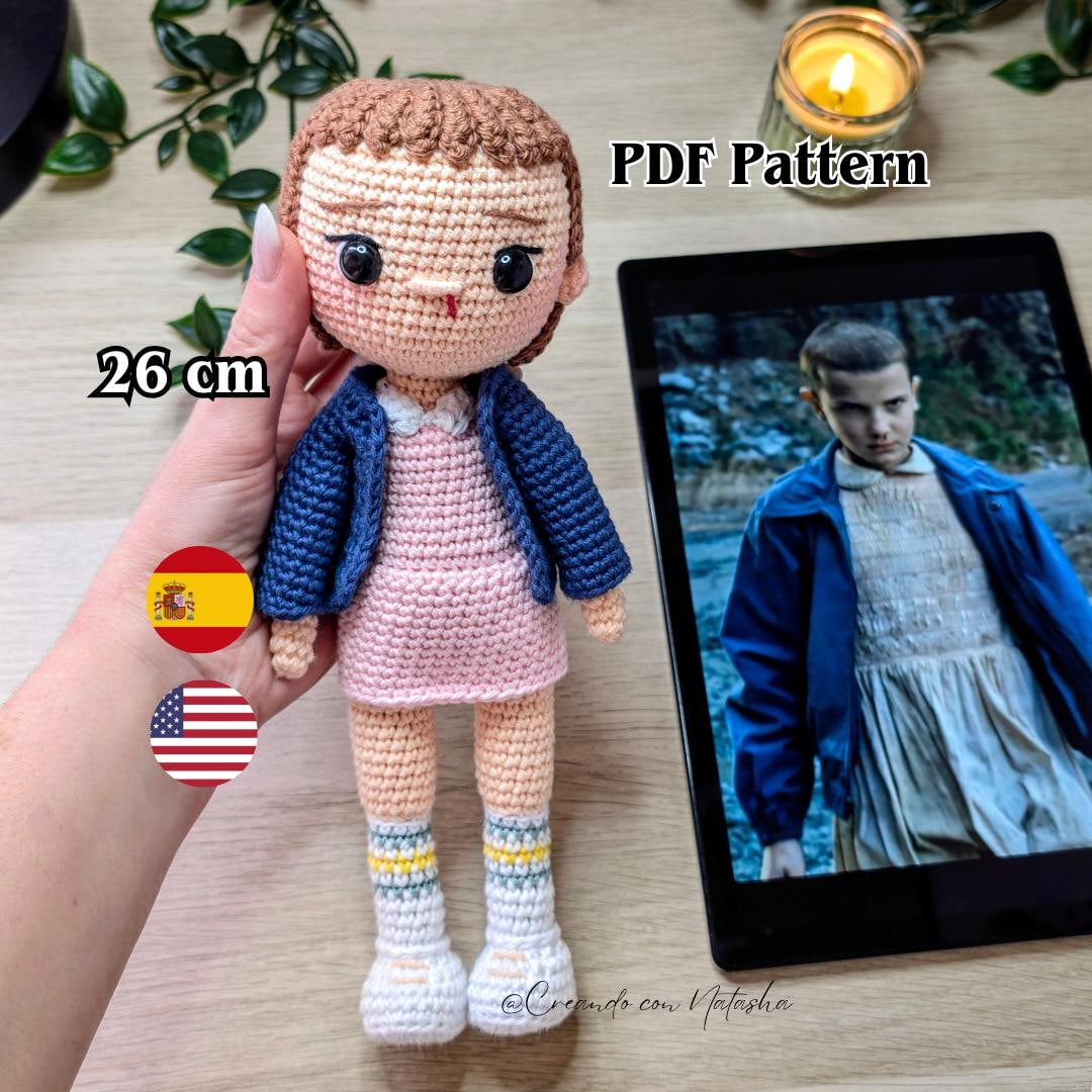 Eleven Crochet Pattern – Amigurumi Doll PDF – Stranger Things Inspired ...