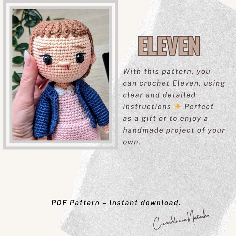 Eleven Crochet Pattern – Amigurumi Doll PDF – Stranger Things Inspired ...