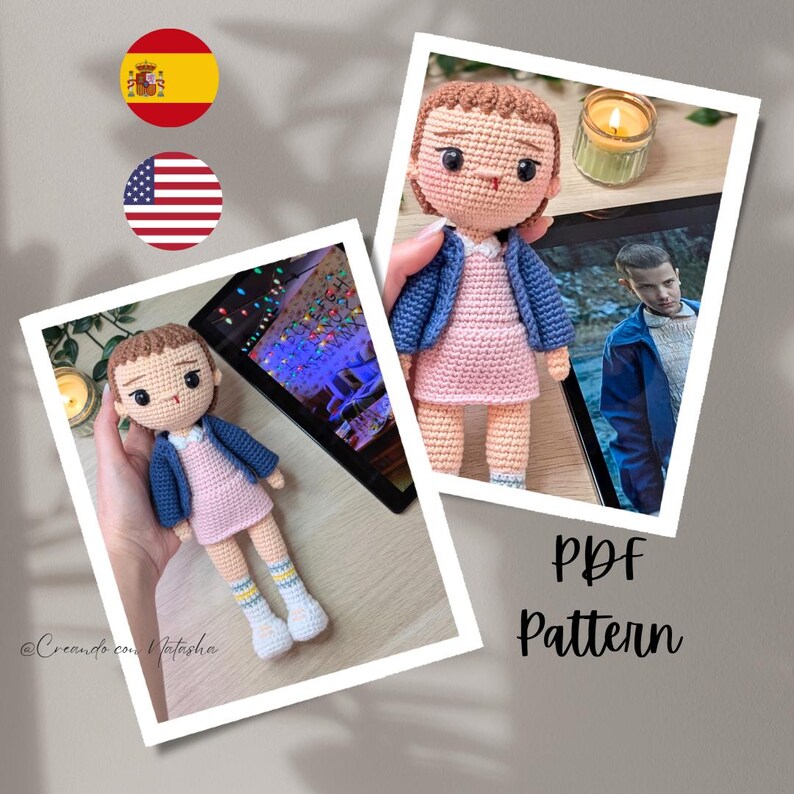 Eleven Crochet Pattern – Amigurumi Doll PDF – Stranger Things Inspired ...