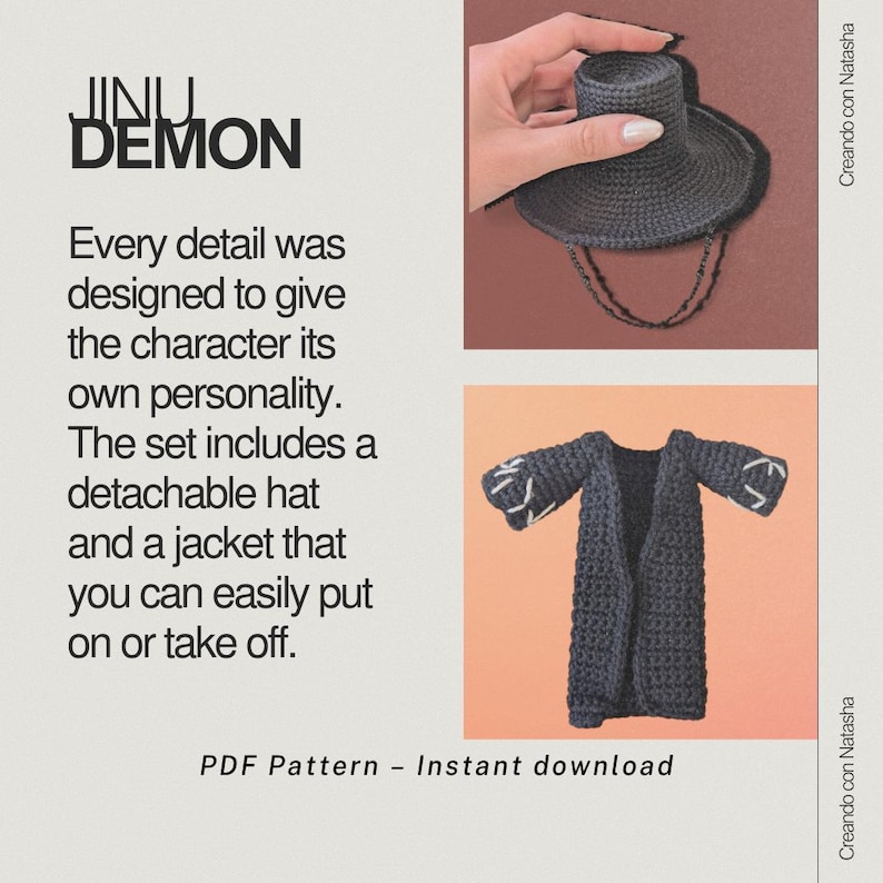 Jinu Demon Crochet Pattern – Amigurumi PDF Digital Download – Saja Boys ...