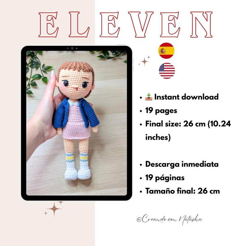 Eleven Crochet Pattern – Amigurumi Doll PDF – Stranger Things Inspired ...