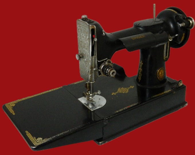 1950 Singer 221K Featherweight Head Sewing Machine Spare Parts Carrier ...