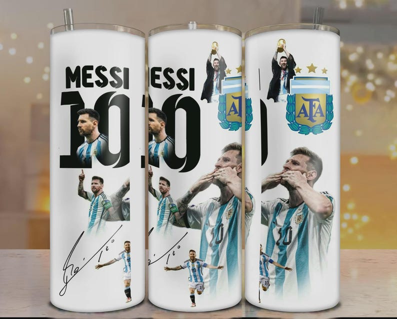 Lionel Messi Argentina Soccer Tumbler: World Champion Fan Gift - Etsy