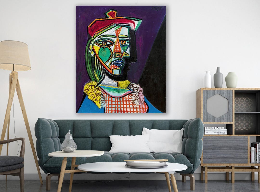 Pablo Picasso Wall Art, Picasso's Timeless Elegance Woman Wearing a ...