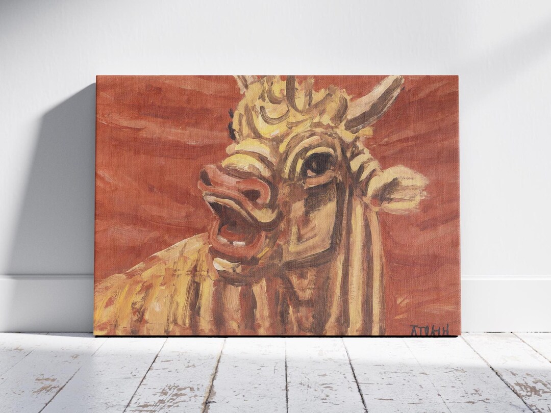 Lee Jung-seob Painting Print, the Bull Canvas Wall Art, Fine Art Print ...
