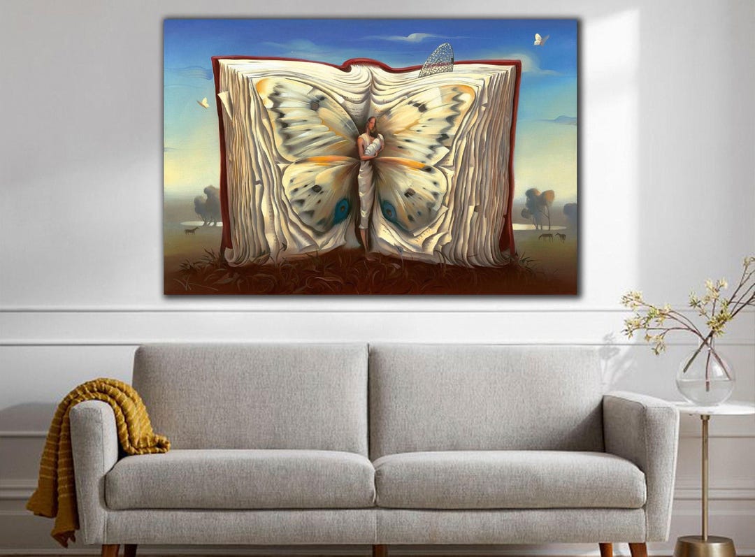 Vladimir Kush's Mosca Canvas Wall Art, Butterfly Canvas Print of ...