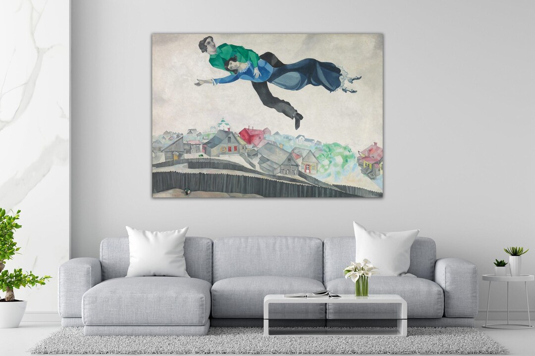 Over the Town by Marc Chagall Wall Art, Marc Chagall Artwork Print ...