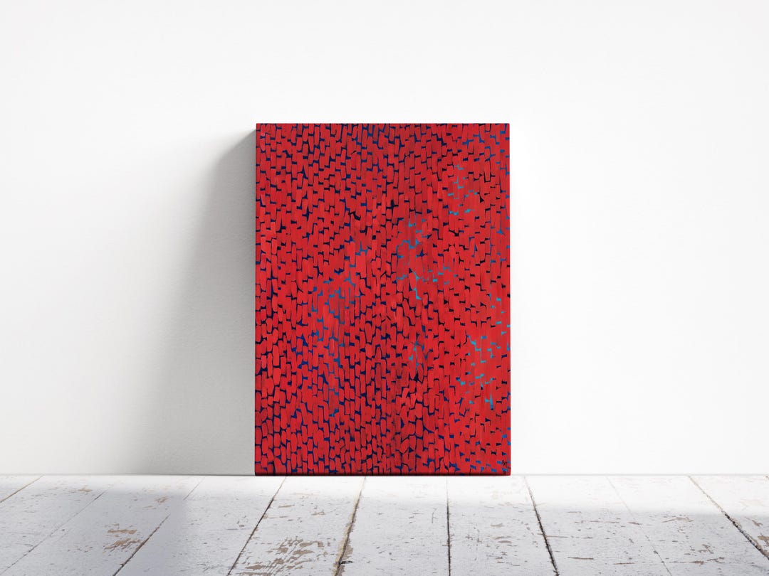 Mars Dust Canvas Panel, Alma Thomas Painting Print, Red Colored Large ...