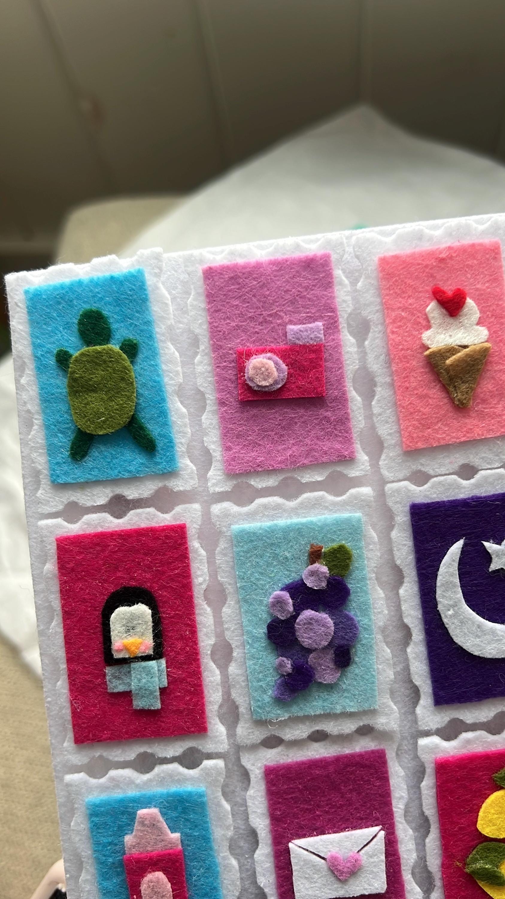 Felt Play Mail Set — Handmade Envelopes + Mini Felt Stamps | Pretend ...