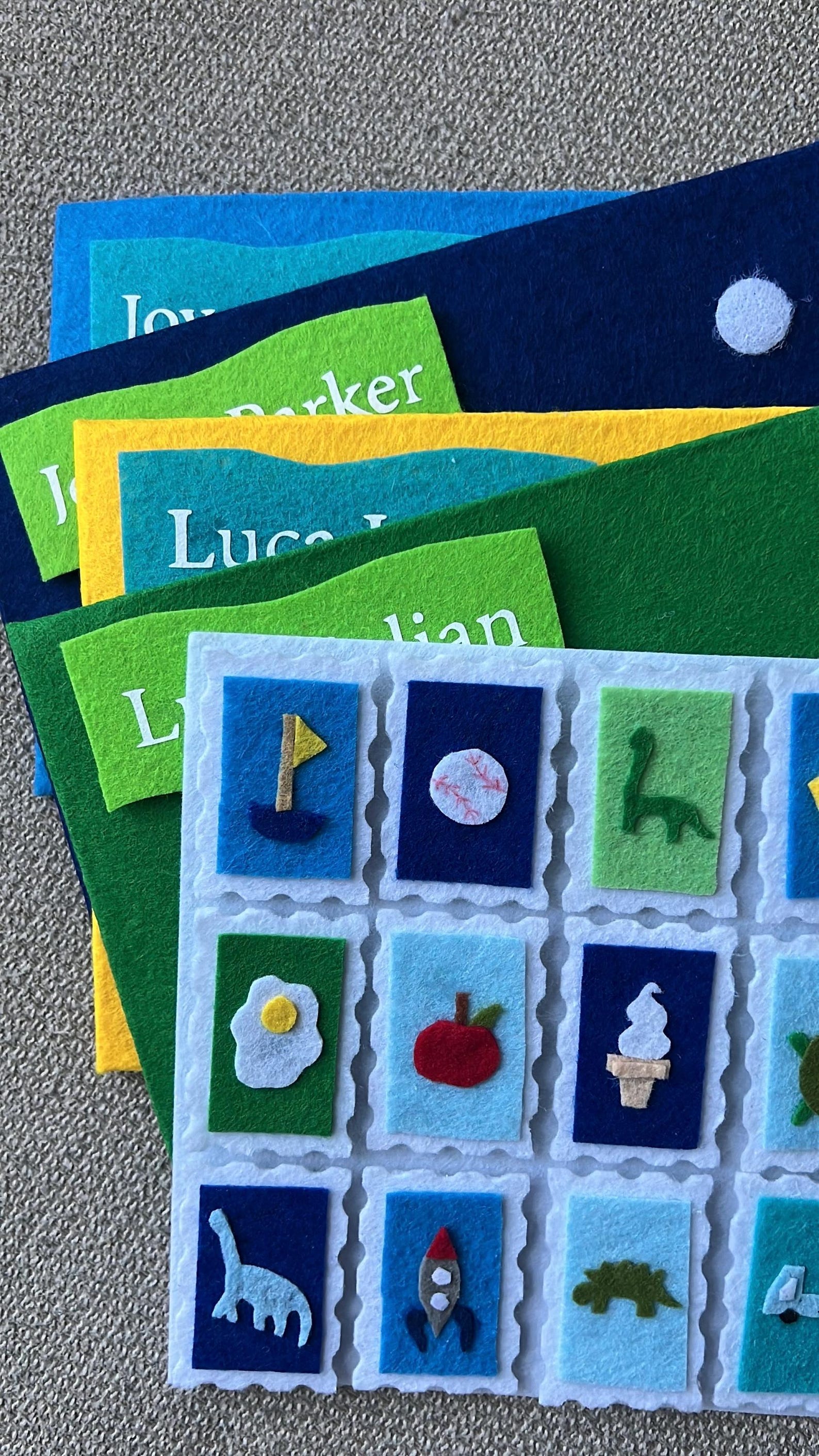 Felt Play Mail Set — Handmade Envelopes + Mini Felt Stamps | Pretend ...