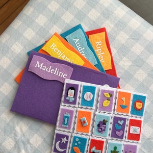Felt Play Mail Set — Handmade Envelopes + Mini Felt Stamps | Pretend ...