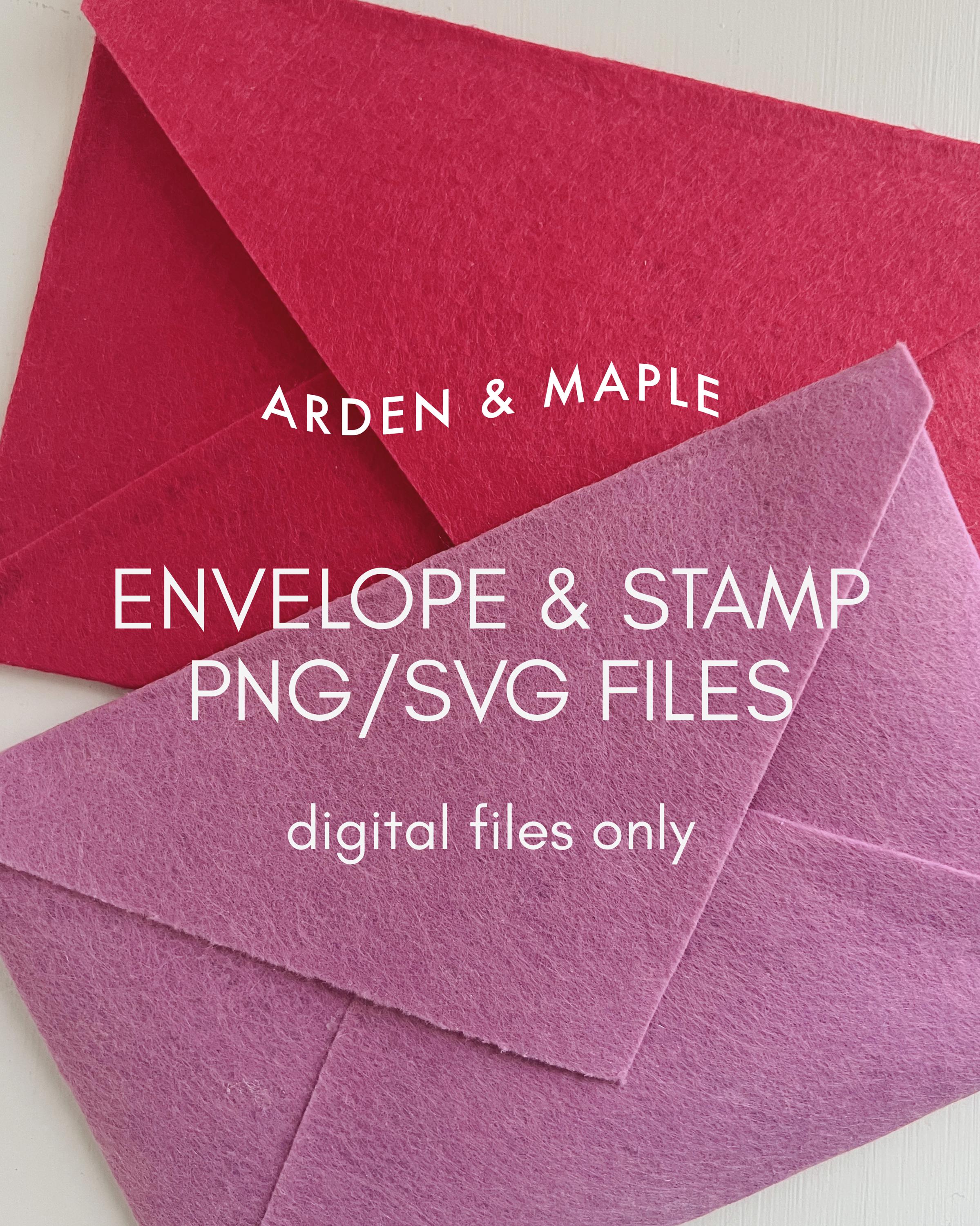 Felt Play Mail Template Bundle SVG & PNG | Cricut Envelope + Stamp ...