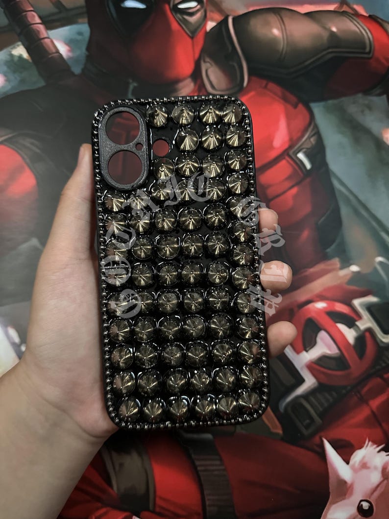 Gothic Spiky Rivet Phone Case, Punk Y2K Style, Custom Galaxy Z Flip - Etsy