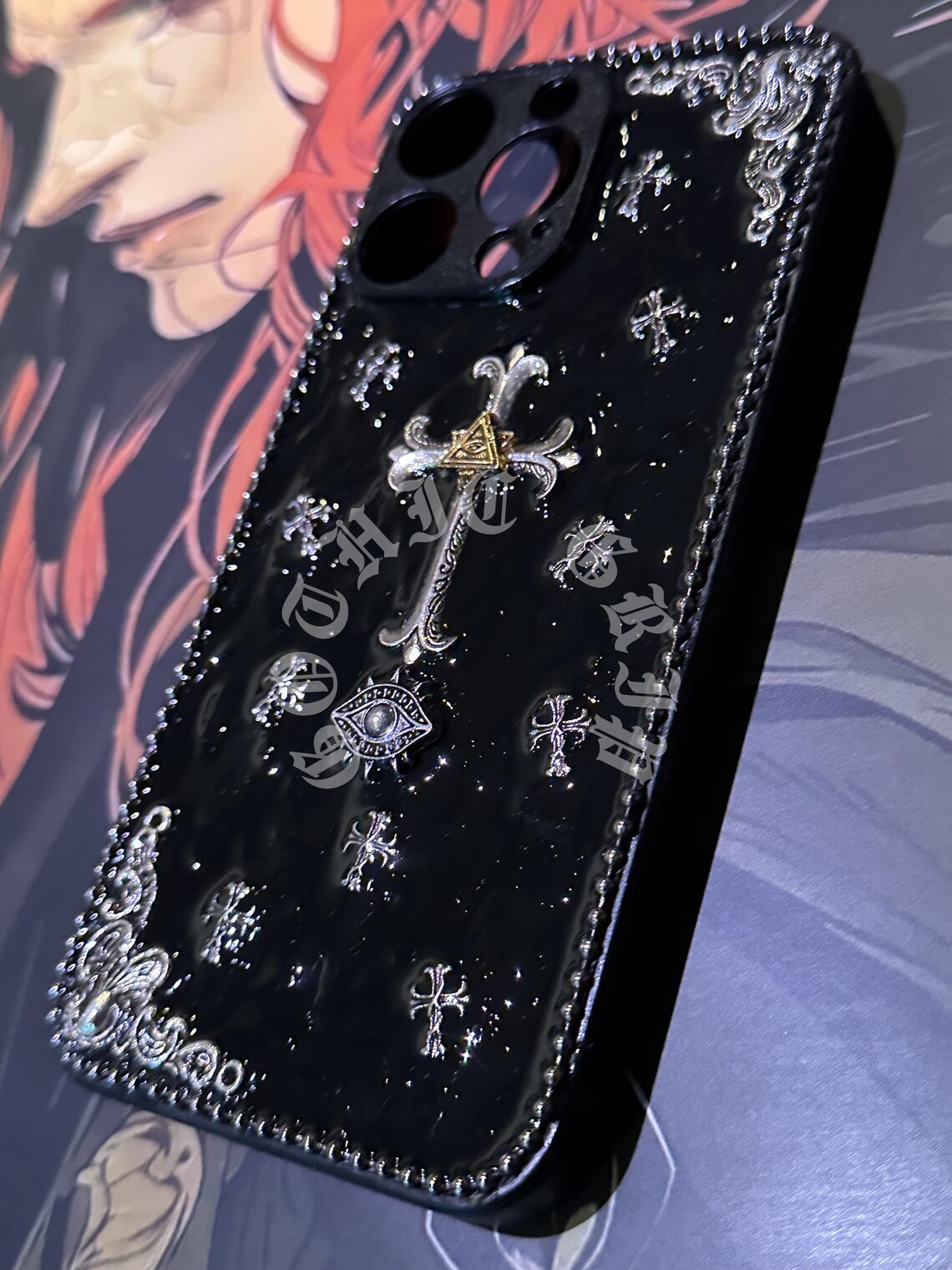 Gothic Cross Phone Case, Punk Y2K Style, Custom Galaxy Z Flip - Etsy