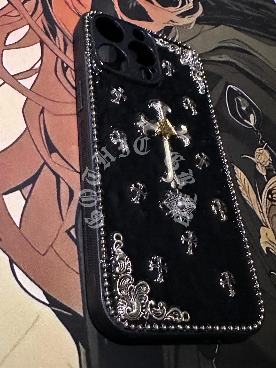 Gothic Cross Phone Case, Punk Y2K Style, Custom Galaxy Z Flip - Etsy