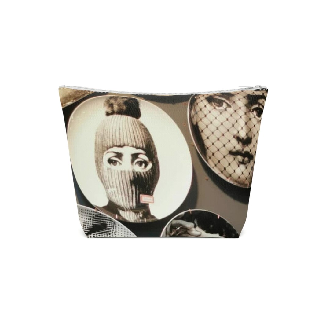 Surrealist Face Cotton Cosmetic Bag, Vintage Style Zipper Pouch - Etsy