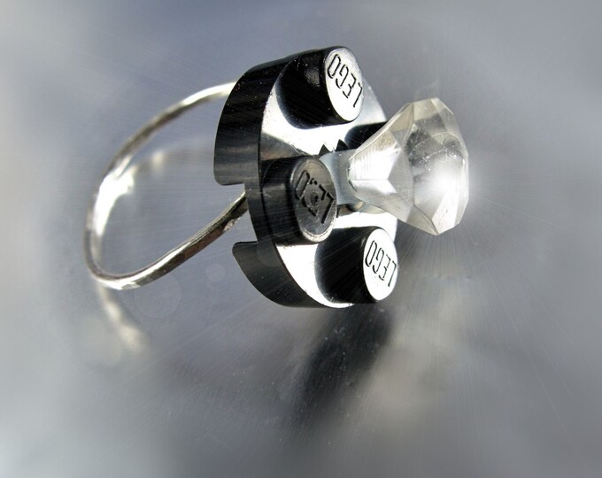 The LEGO "engagement Ring" With Sterling Silver Band - Etsy