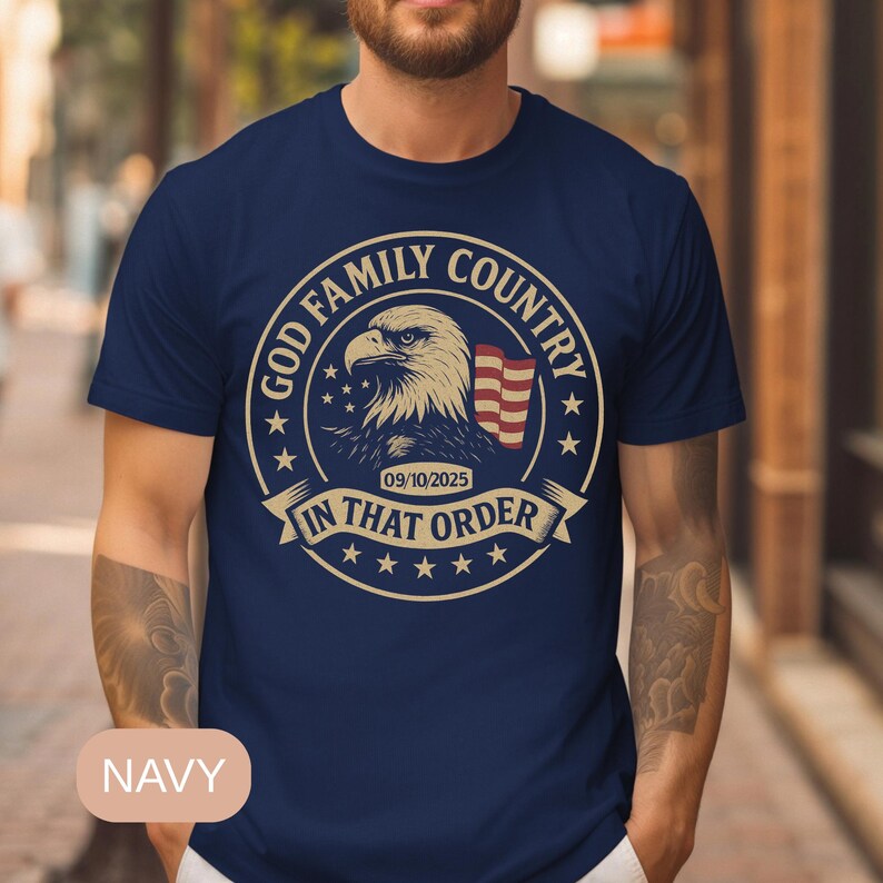 Charlie Kirk Memorial Tribute T-shirt: God, Family, Country ...