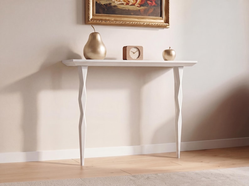 Oak Entryway Table | Slim Hallway Console Table | Wood Radiator Table ...