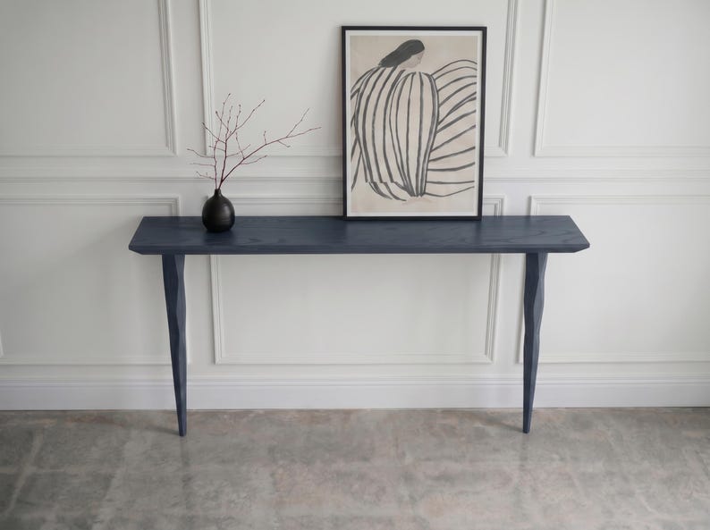 Oak Entryway Table | Slim Hallway Console Table | Wood Radiator Table ...