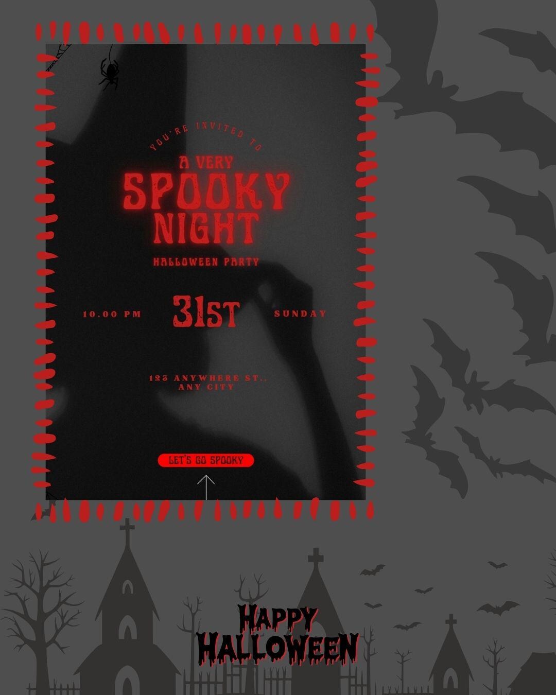 Spooky Season Invite – Digital - Etsy