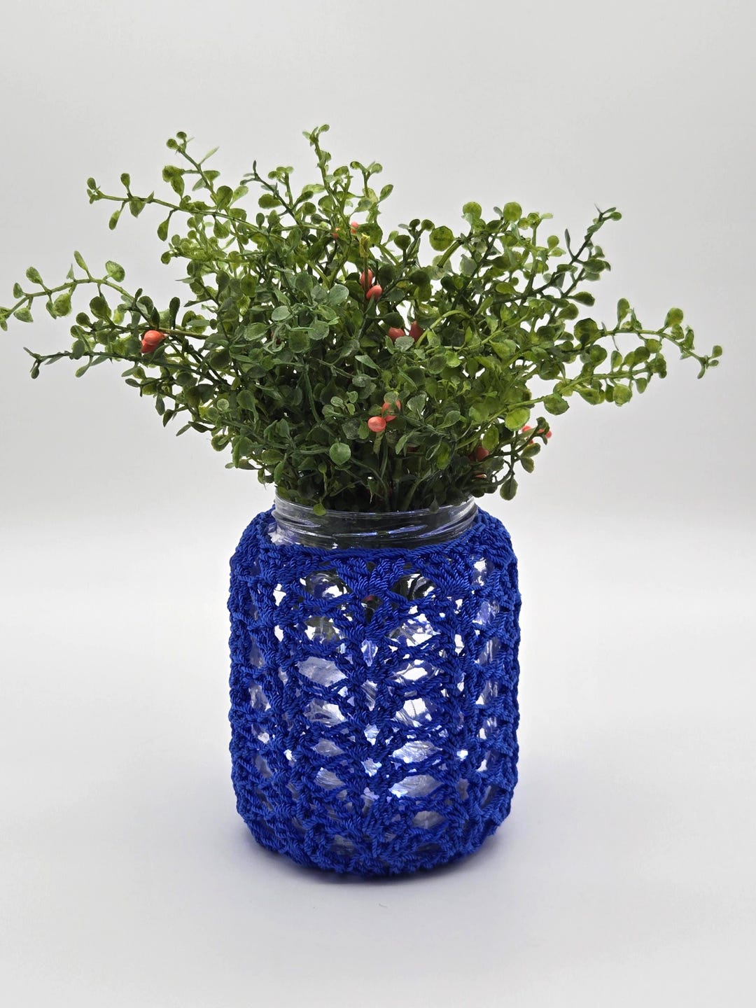 Repurposed Glass Jar Vases - Royal Blue - Etsy