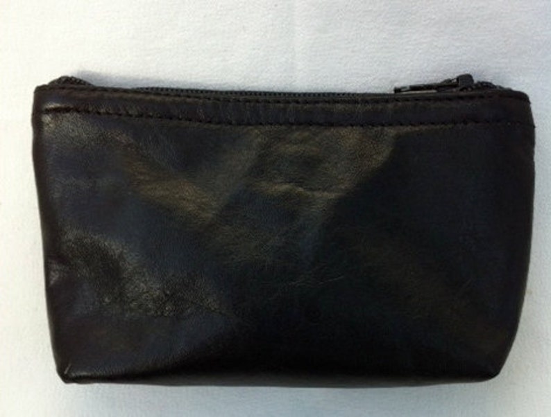 Men's or Women's Small Black Leather Pouch - Etsy
