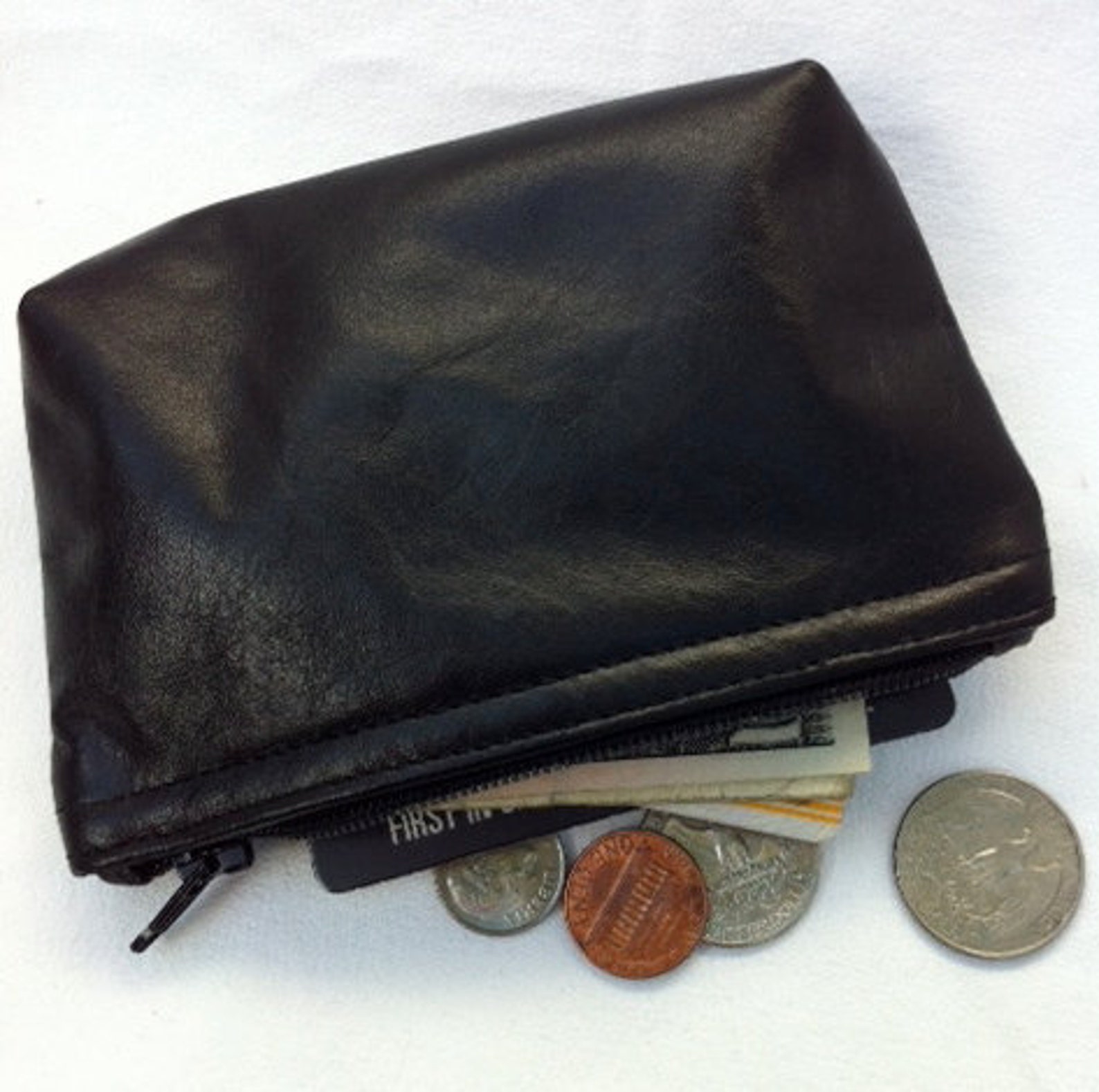 Men's or Women's Small Black Leather Pouch - Etsy