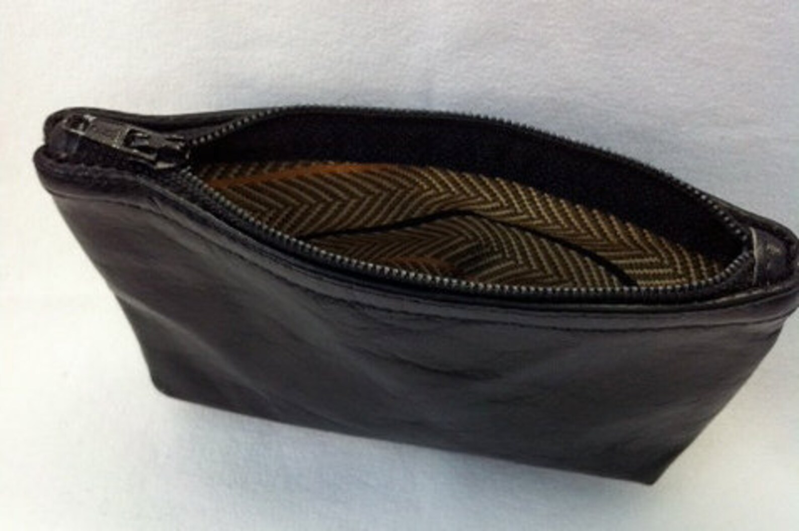 Men's or Women's Small Black Leather Pouch - Etsy